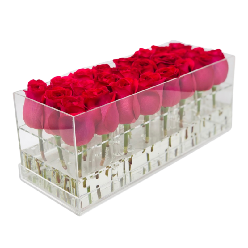 The Classic Hot Pink Forever Rose Box - Large - Ohana Moments